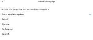 How to translate speech to a different language in Google Meet