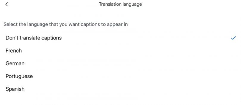 How to translate speech to a different language in Google Meet