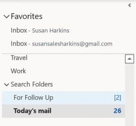 How to use search folders to keep up with today’s email in Outlook