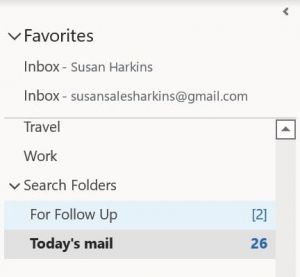 How to use search folders to keep up with today’s email in Outlook