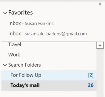 How to use search folders to keep up with today’s email in Outlook