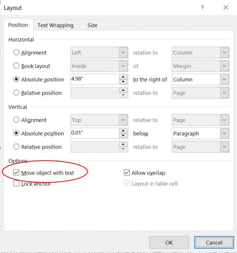 How to prevent images from moving around in a Microsoft Word document ...