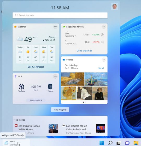 How to work with widgets in Windows 11