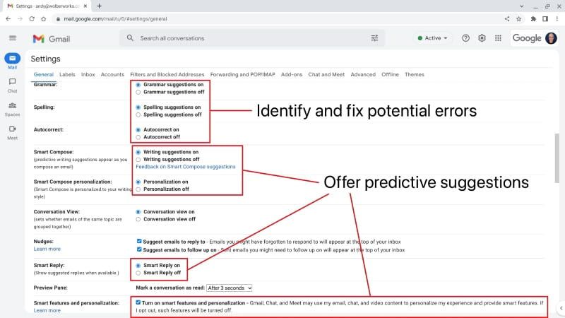How to minimize mistakes and maximize writing efficiency in Gmail