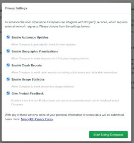 How to install the MongoDB GUI Compass and connect to a remote server
