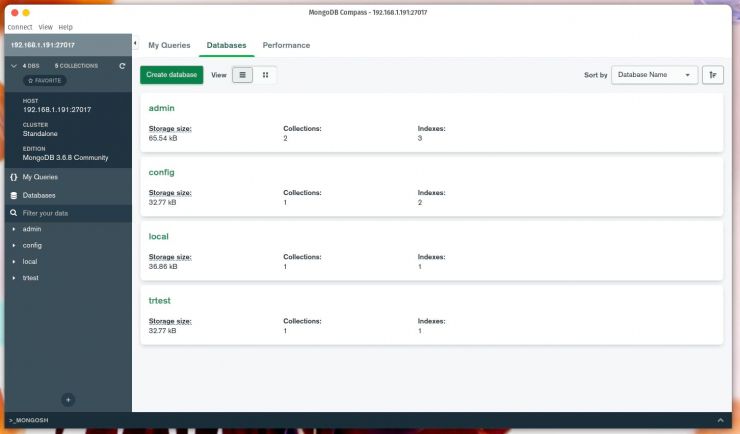 How to install the MongoDB GUI Compass and connect to a remote server