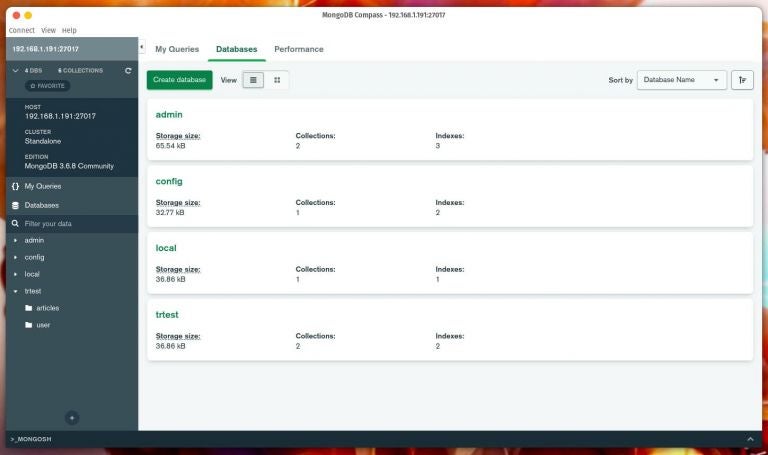 How To Create A Database And Add A Collection With Mongodb Gui Compass Techrepublic