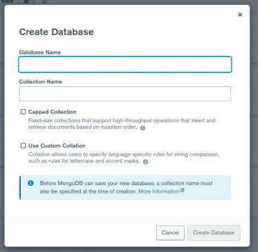 How to create a database and add a collection with MongoDB GUI Compass ...