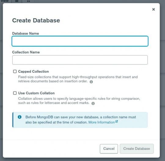 How To Create A Database And Add A Collection With Mongodb Gui Compass Techrepublic