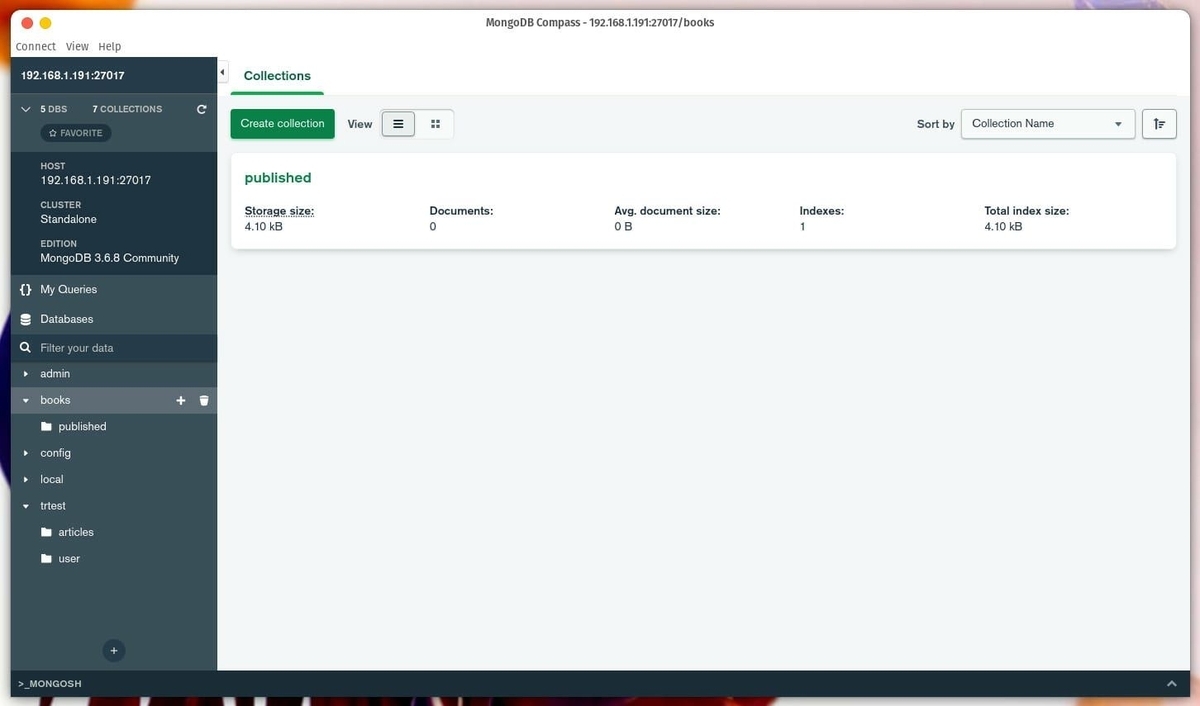 How To Create A Database And Add A Collection With Mongodb Gui Compass