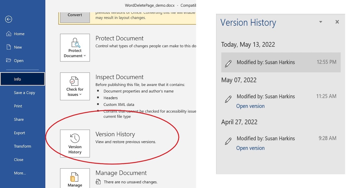 How to use Microsoft 365 recovery and backup features
