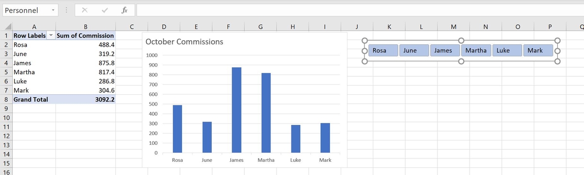 How To Convert A Microsoft Excel Slicer Into A Series Of Filtering Buttons On A Pivotchart