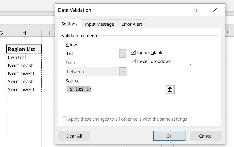 How to use UNIQUE() to populate a dropdown in Microsoft Excel ...