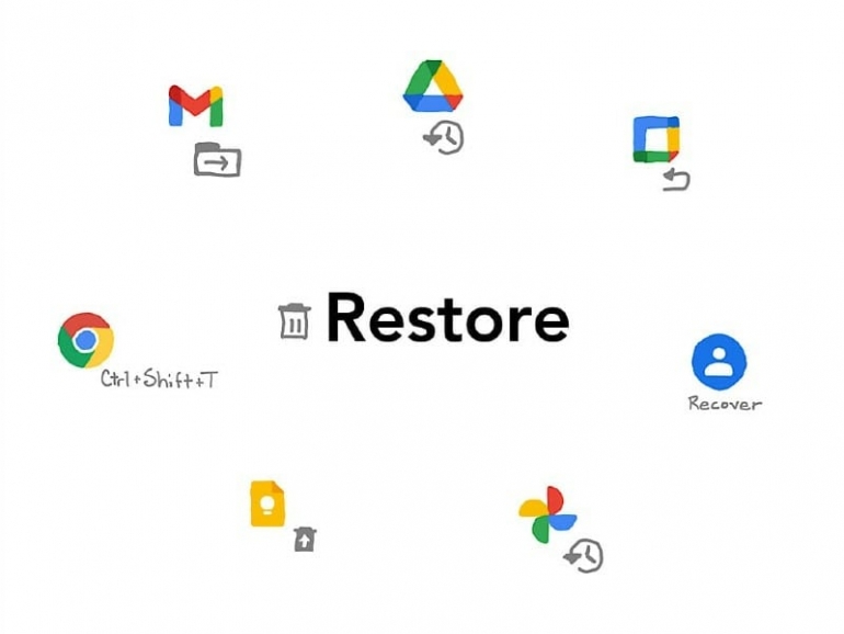 How to restore items in 7 Google apps