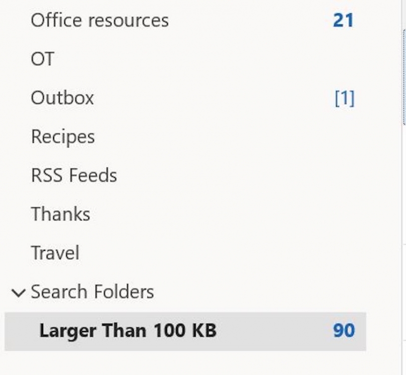 How to free up space by deleting large email messages in Microsoft ...