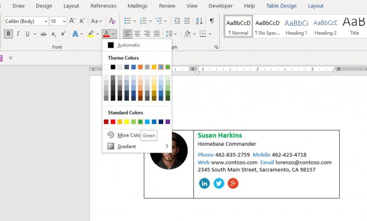 How to create a professional signature in Microsoft Word for Outlook ...
