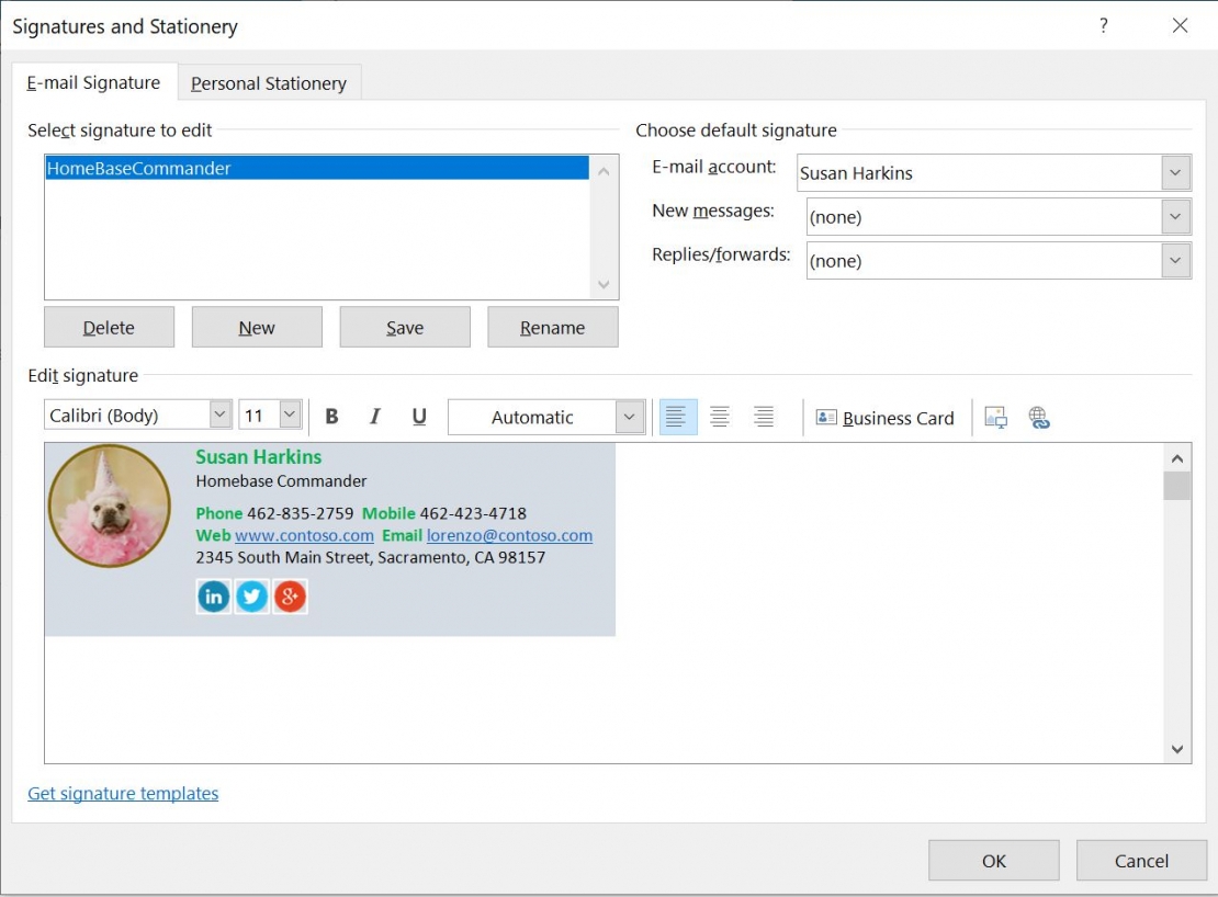 How to create a professional signature in Microsoft Word for Outlook ...