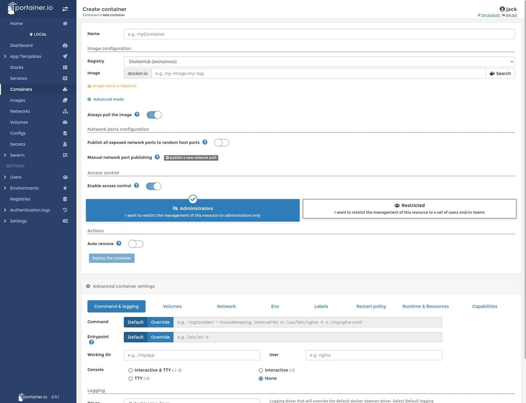 How to add environment variables to a container with Portainer ...