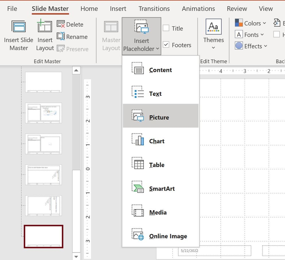 How to create a custom picture placeholder in Microsoft PowerPoint ...