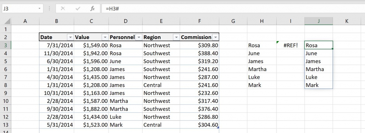 How to shorten references using the hashtag symbol in Microsoft Excel ...