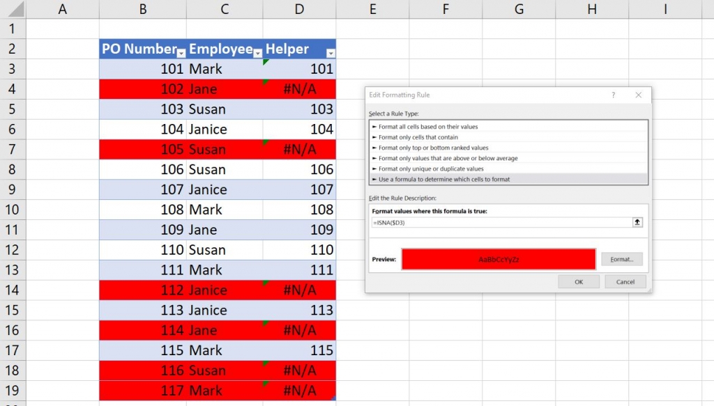 How to find missing records using VLOOKUP() in Microsoft Excel
