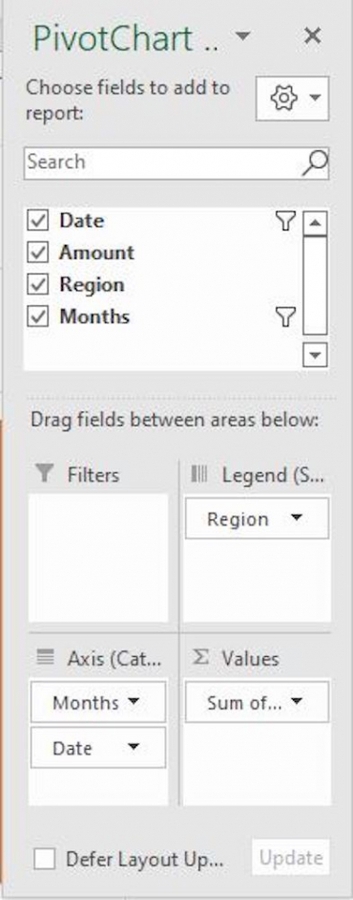 How to use a timeline to filter multiple PivotCharts in Microsoft Excel ...