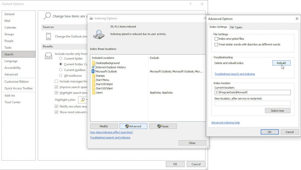 How to resolve search problems in Microsoft Outlook - TechRepublic