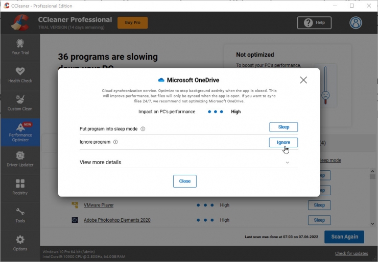 How to use CCleaner’s Performance Optimizer to try to speed up your PC