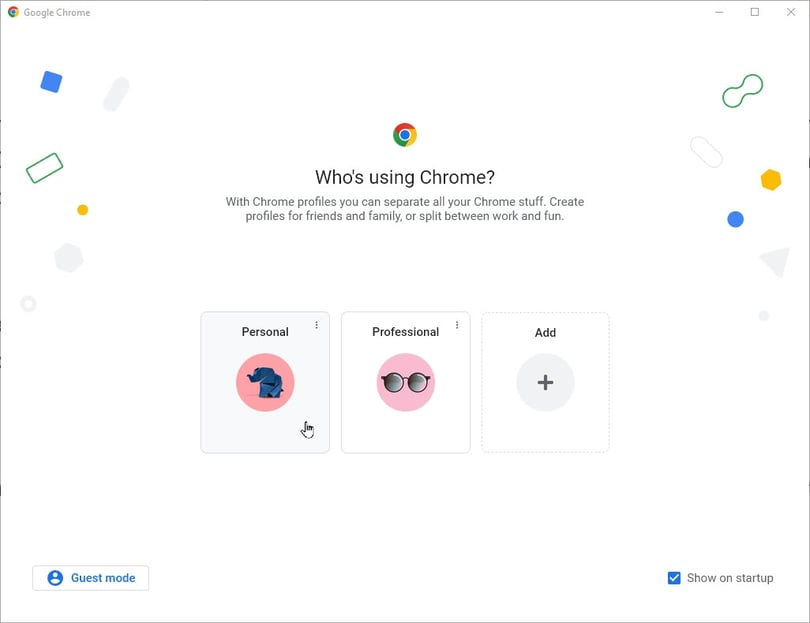 How to set up and use different profiles in Google Chrome