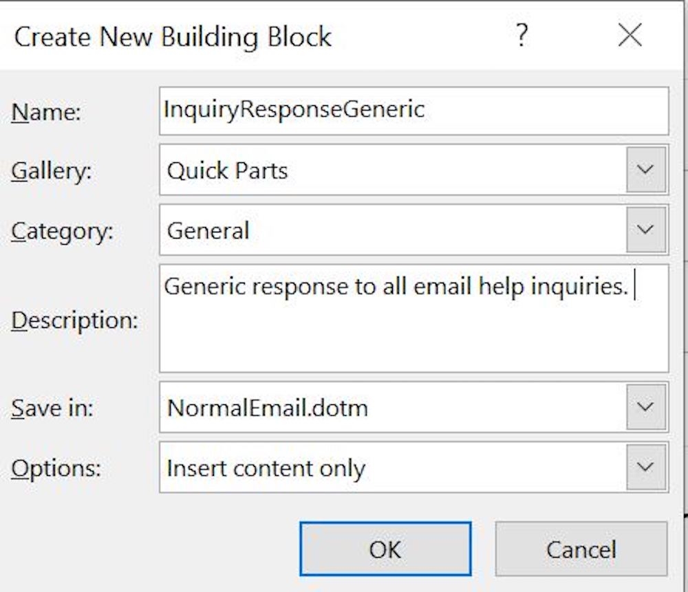 How to quickly reply to email using Quick Parts in Microsoft Outlook ...