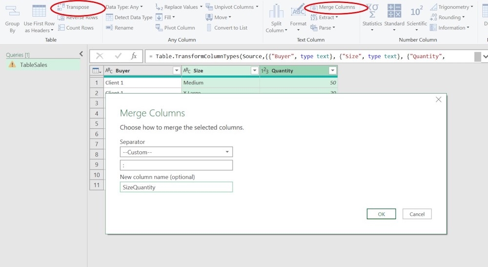 How to combine values from a column into a single cell using Microsoft ...
