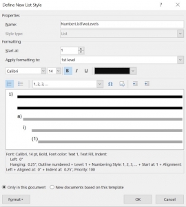 How to create a custom list style in a Microsoft Word document ...