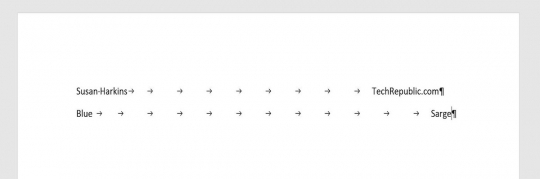 How to align content to the left and right on the same line in a Word ...