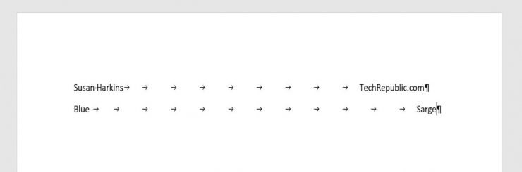 How to align content to the left and right on the same line in a Word ...
