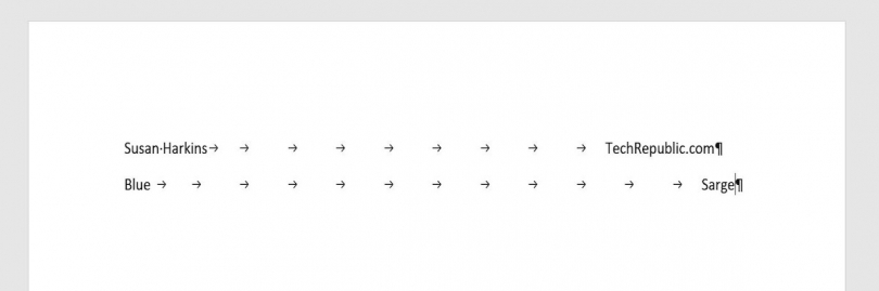 How to align content to the left and right on the same line in a Word ...