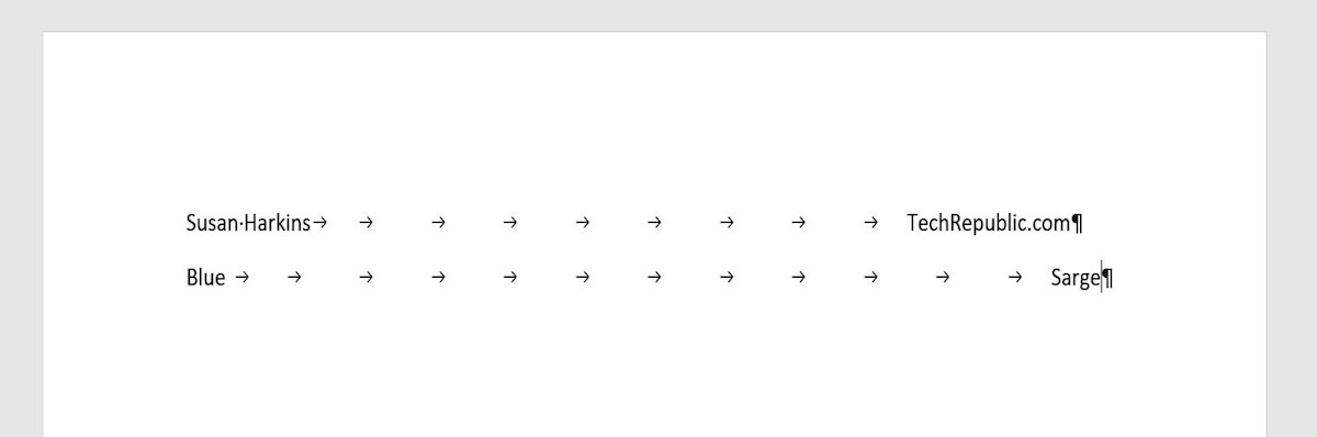 How to align content to the left and right on the same line in a Word ...