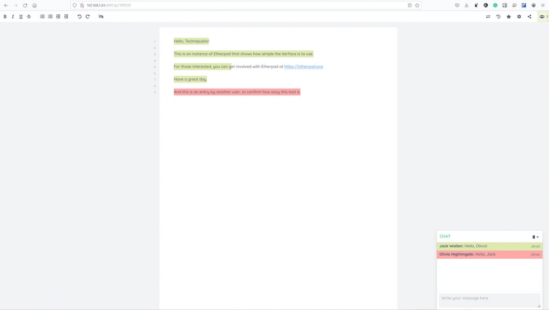 How to install the Etherpad collaborative note-taking platform on Linux
