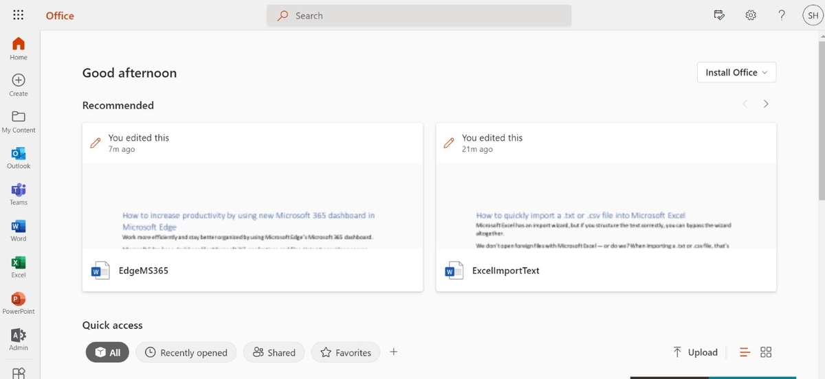 How to increase productivity with the new Microsoft 365 dashboard in Edge