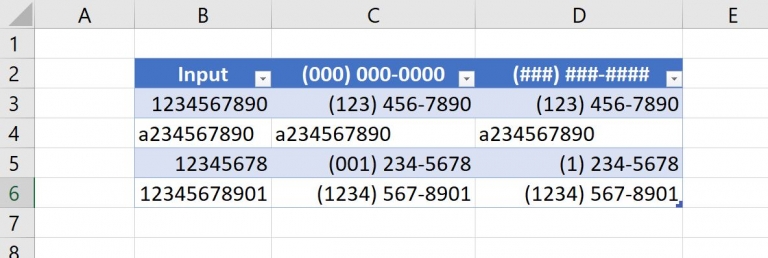 How to force a consistent phone number format in Microsoft Excel ...