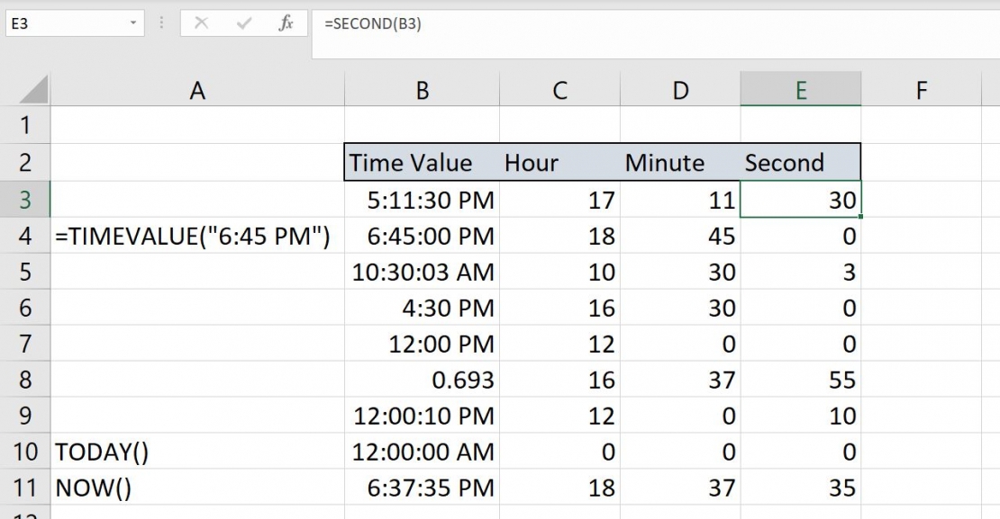 How to parse time values in Microsoft Excel | TechRepublic How to parse time values in Microsoft Excel | TechRepublic
