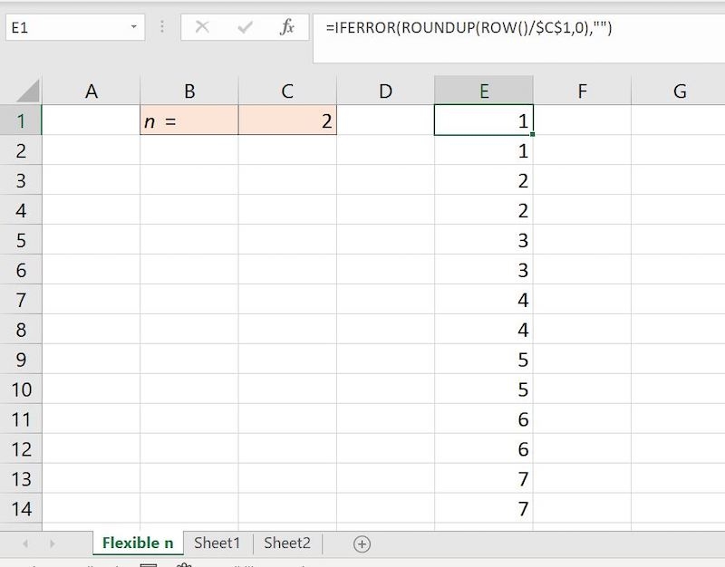 How to return a column of n consecutive values in Microsoft Excel | TechRepublic
