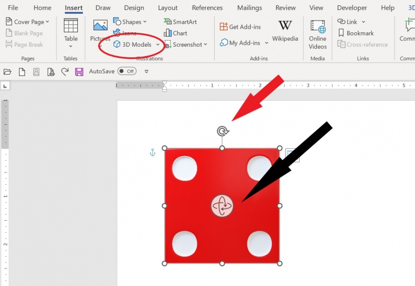 How to insert and manipulate 3D models in Microsoft Word