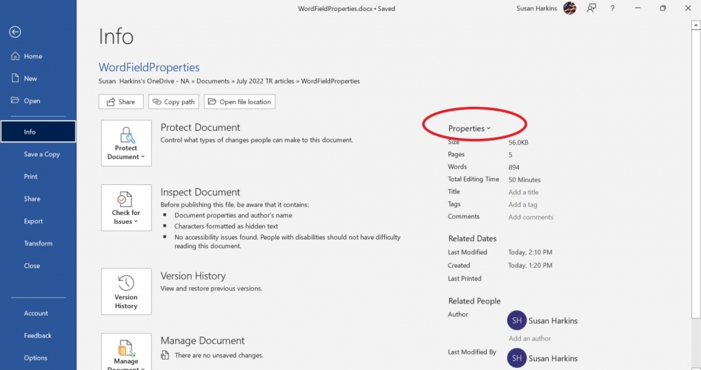 How to use a custom document property to repeat content in Microsoft ...