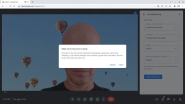 How to stream from Google Meet to YouTube - TechRepublic