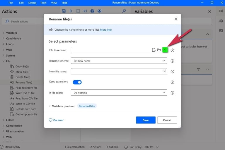 How to use Power Automate to systematically rename files