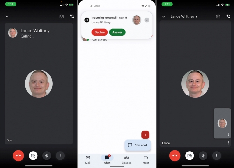 How to make voice and video calls from the Gmail app