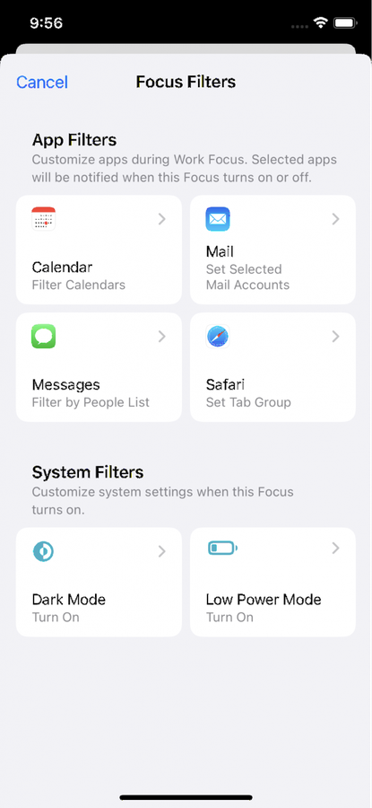 気晴らしを制限するためにiOS 16のフォーカスフィルターの使用方法 - 世界の顔