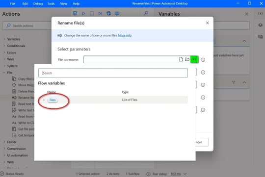 How to use Power Automate to systematically rename files