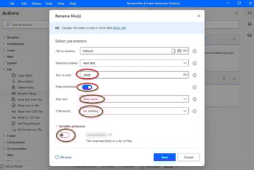How to use Power Automate to systematically rename files