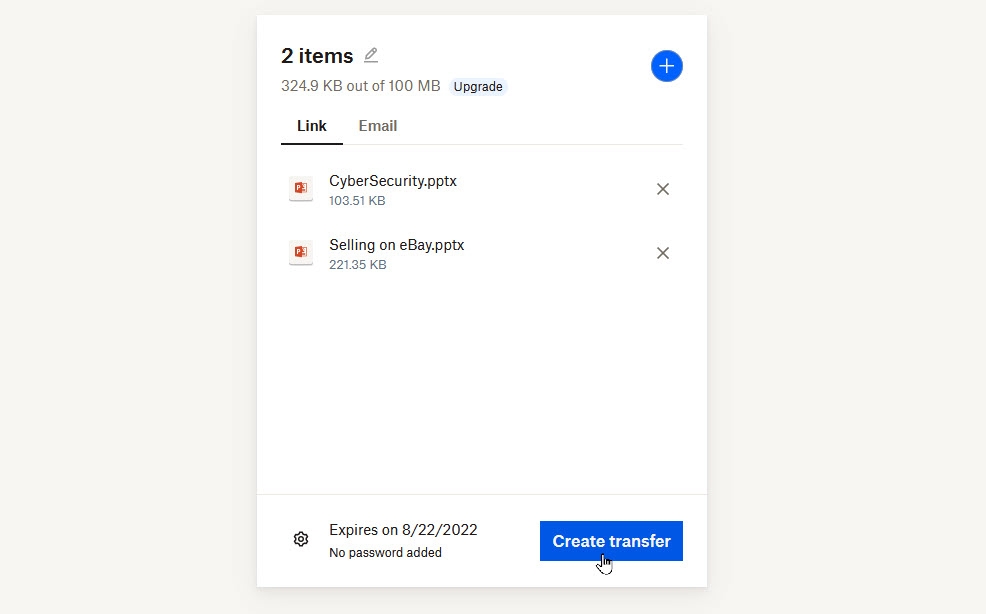 How to use Dropbox Transfer to securely share files with other people ...